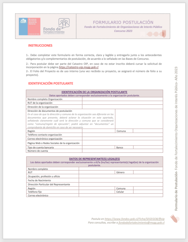DOCUMENTOS DE AYUDA FFOIP - Fondo de Fortalecimiento OIP